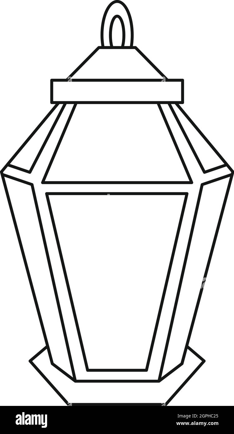 Arabic lamp icon, outline style Stock Vector Image & Art - Alamy