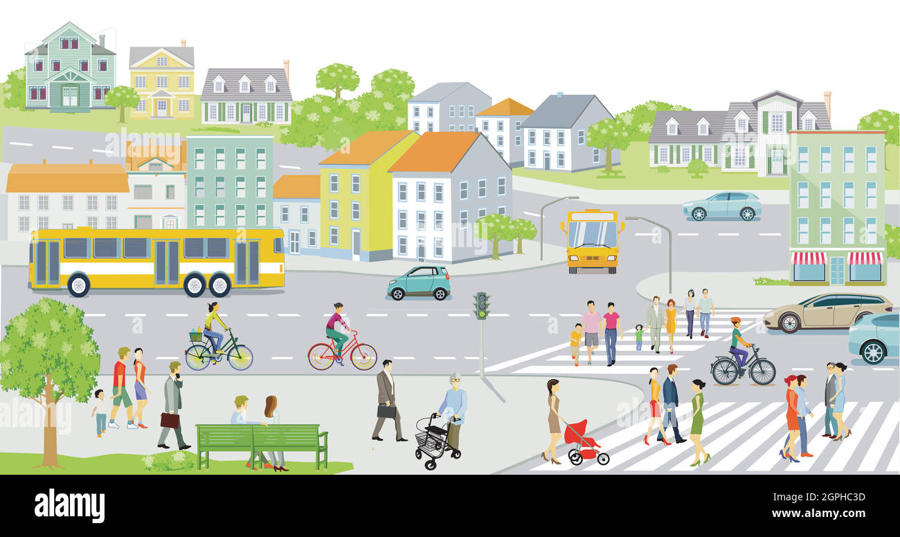 Small village town in Stock Vector Images - Alamy