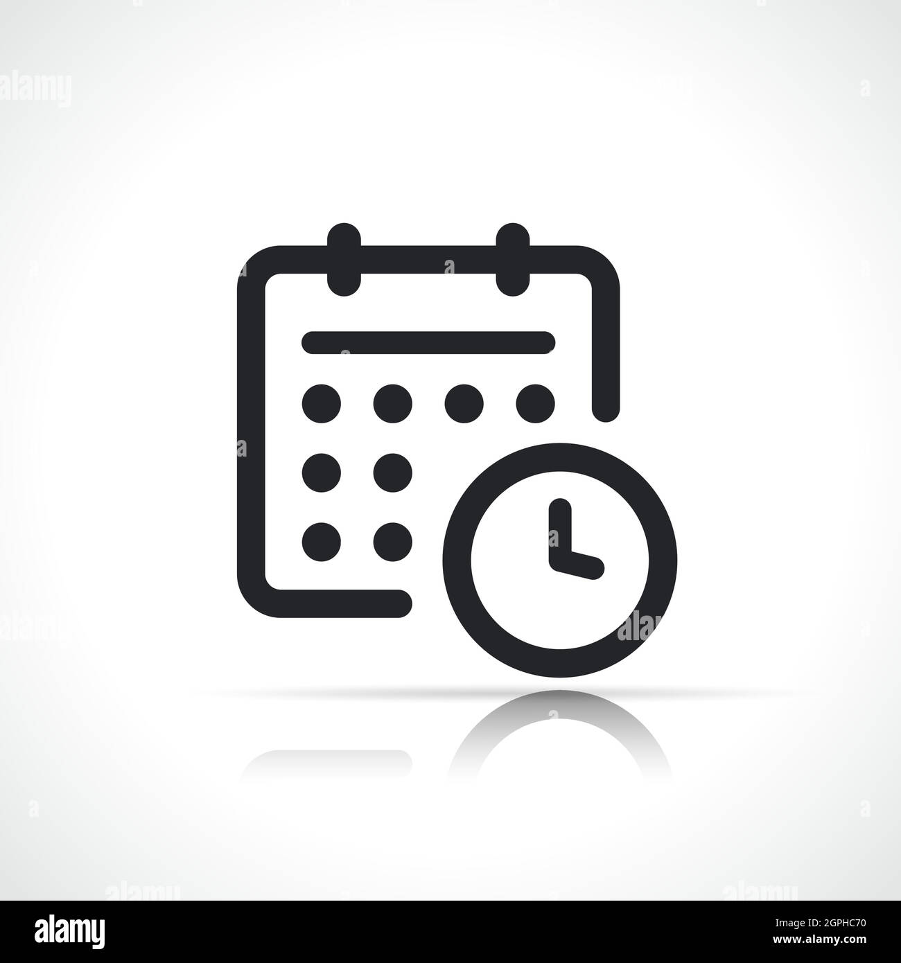 Clock linear icon time Stock Vector Images - Alamy