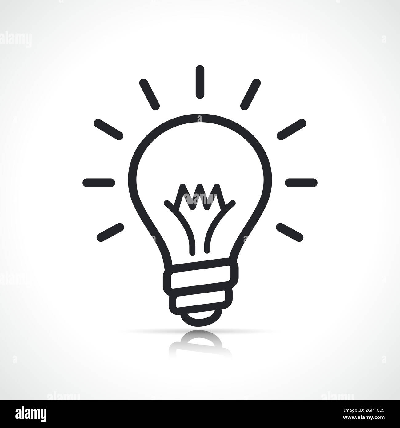 Light bulb icon linear Stock Vector Images - Alamy