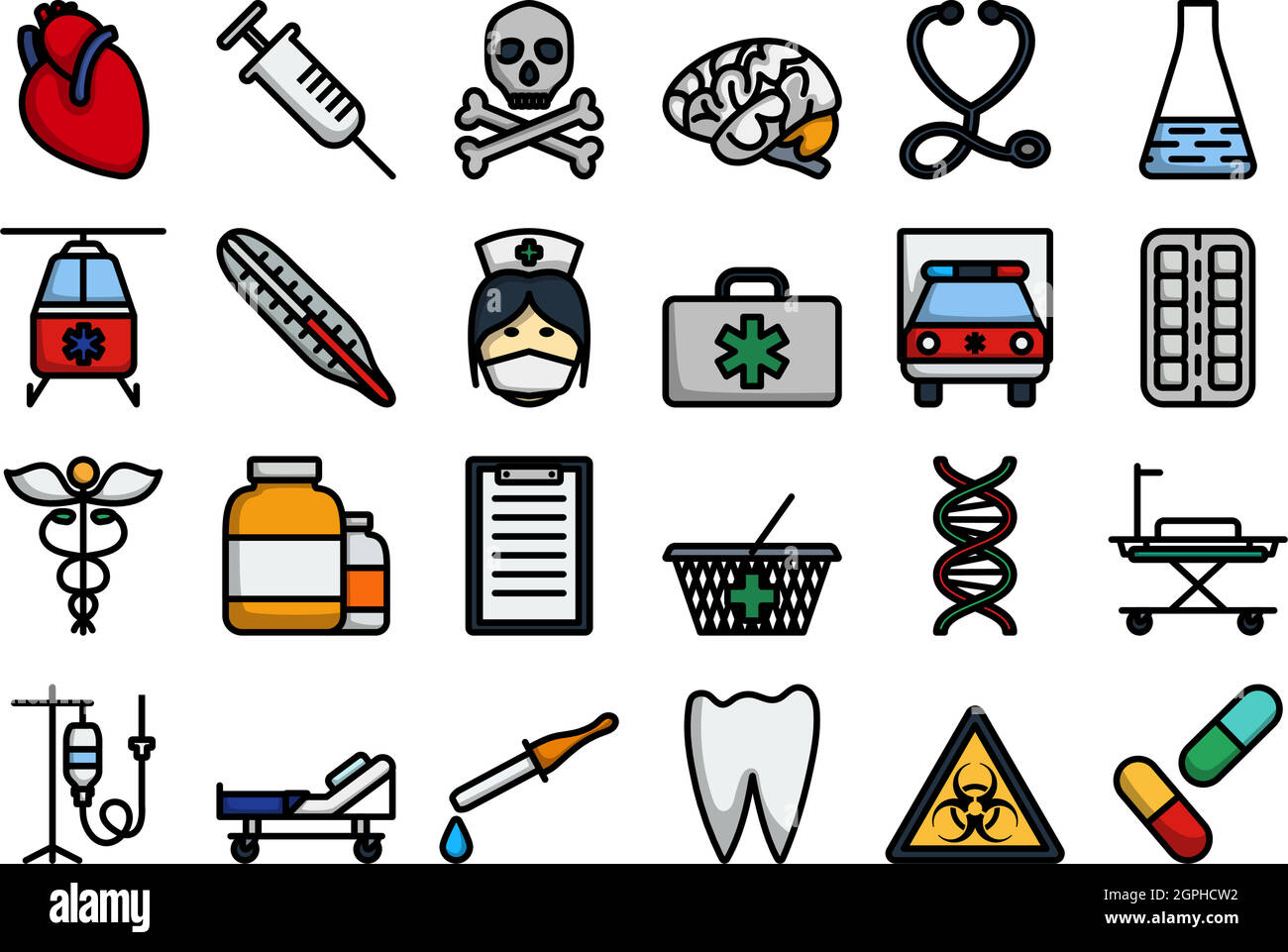 Medical Icon Set Stock Vector Image & Art - Alamy