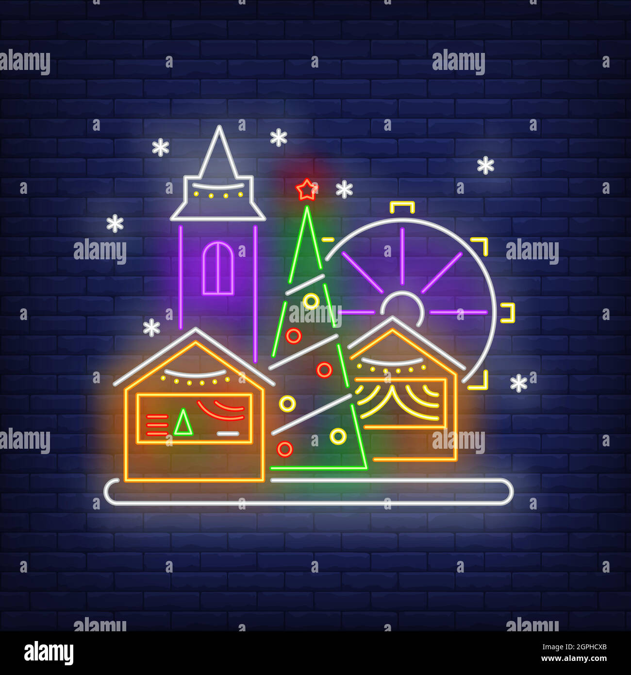 Christmas xmas market tree Stock Vector Images - Alamy