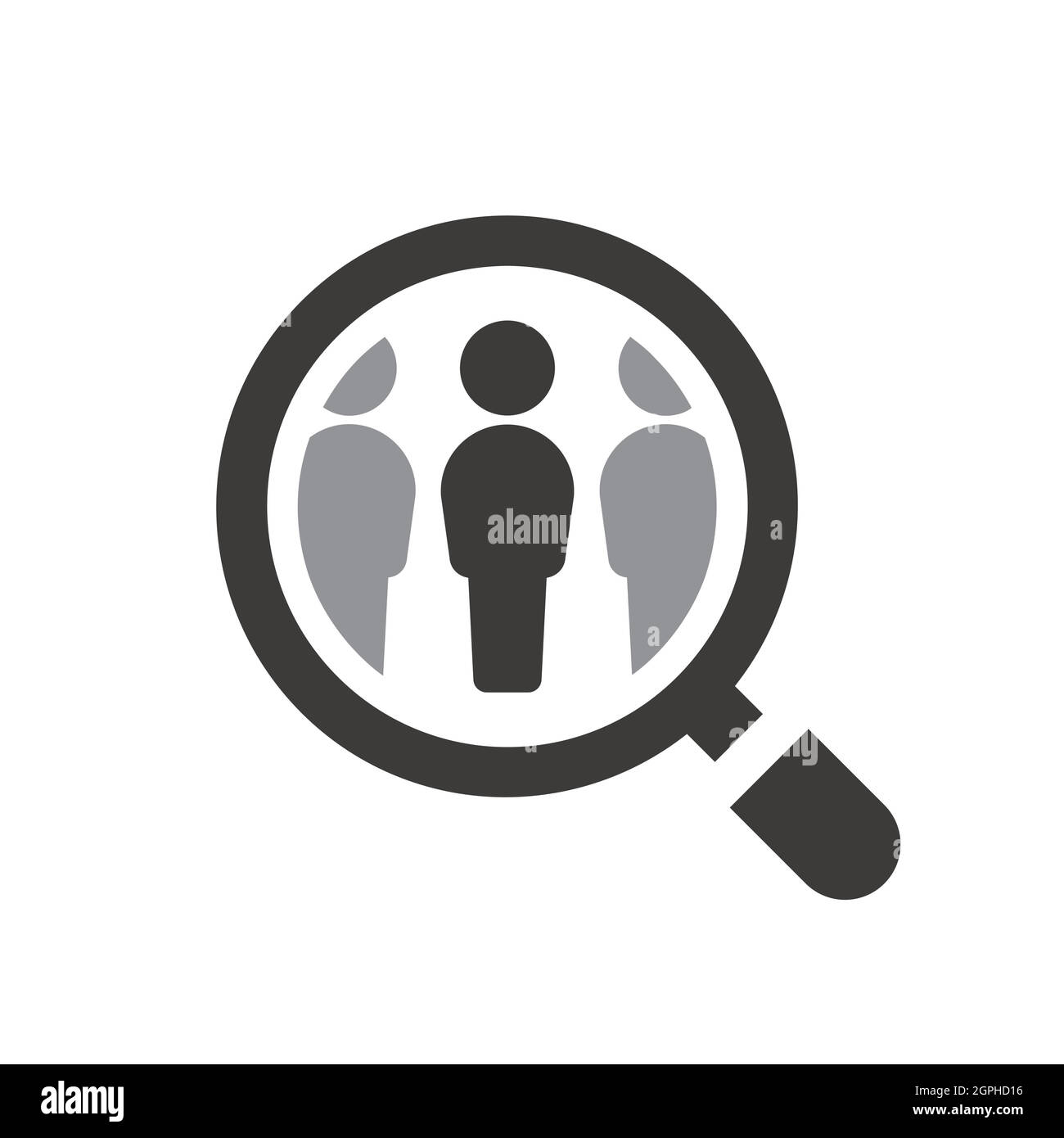 Employee recruitment symbol with loupe Stock Vector Image & Art - Alamy