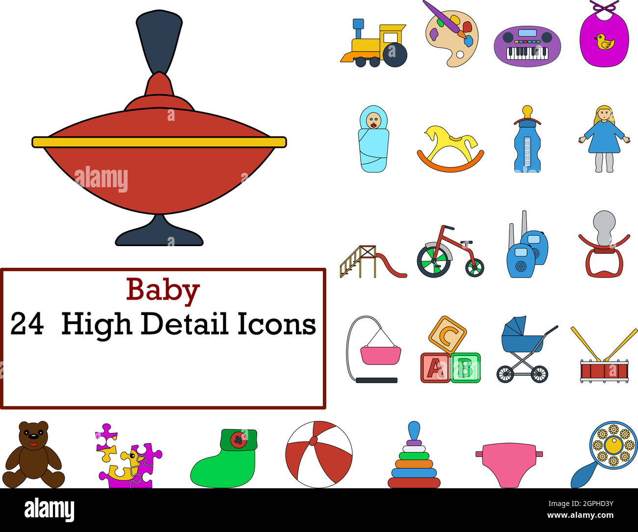 Baby Icon Set Stock Vector Image & Art - Alamy