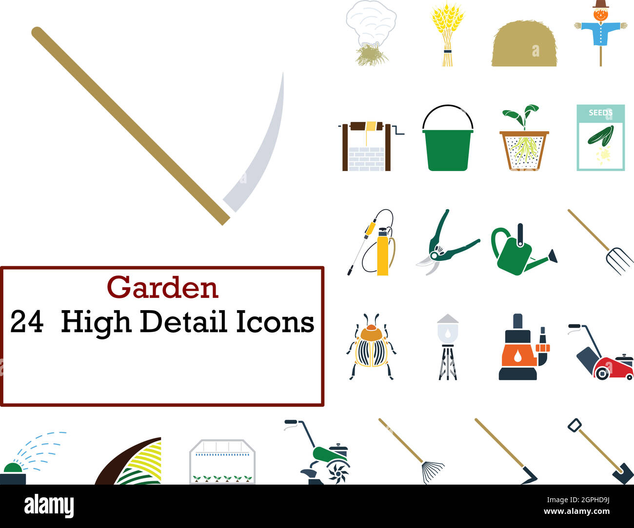 Garden Icon Set Stock Vector Image & Art - Alamy