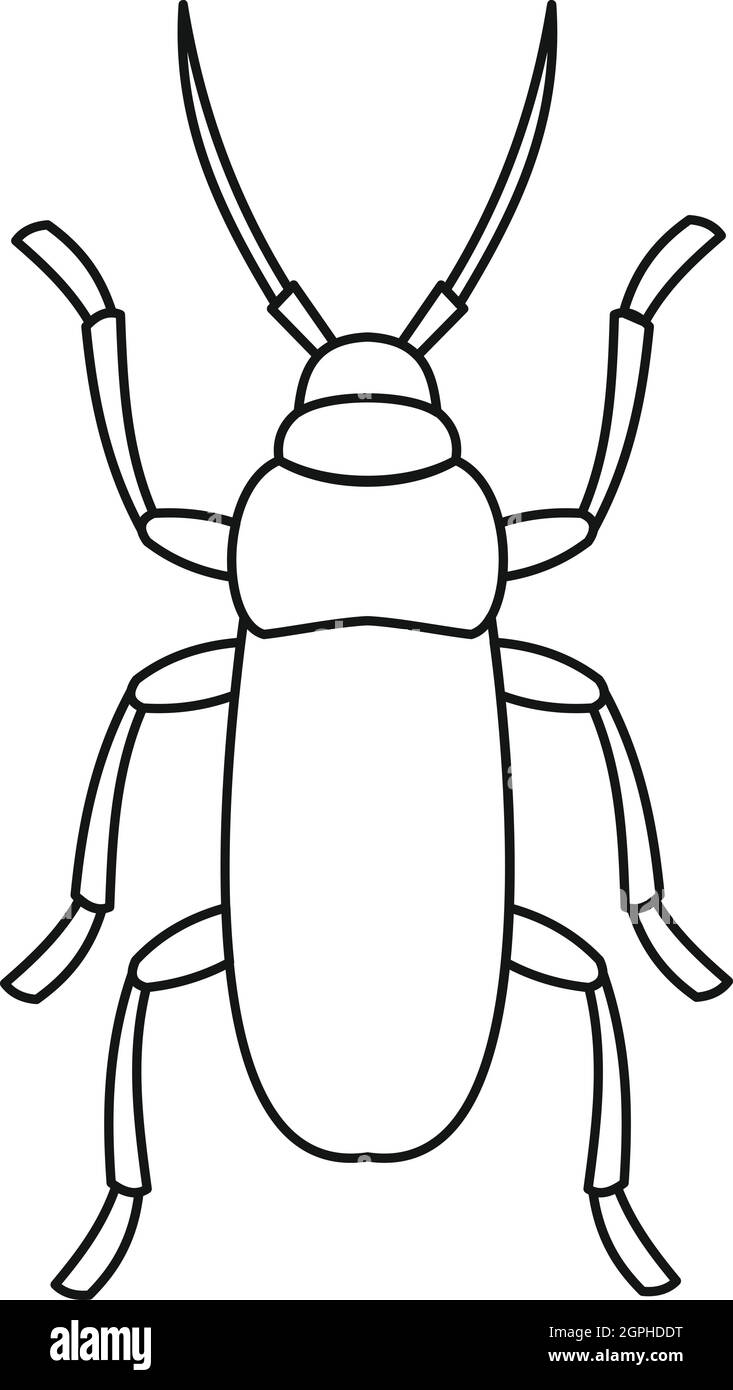 White beetle bug icon isolated Cut Out Stock Images & Pictures - Alamy