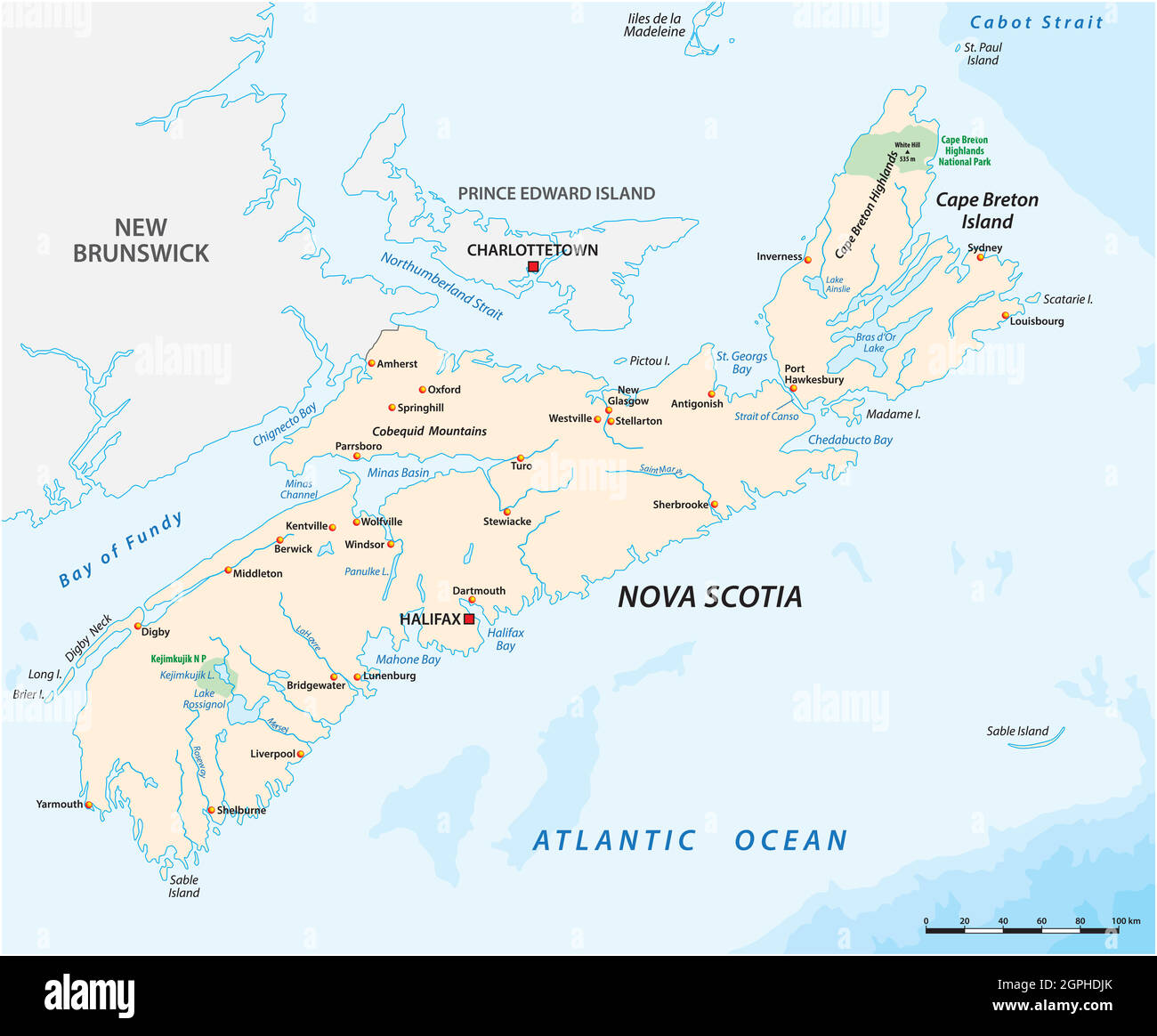 Vector map of the Canadian province of Nova Scotia Stock Vector Image ... Vector map of the Canadian province of Nova Scotia Stock Vector Image ...