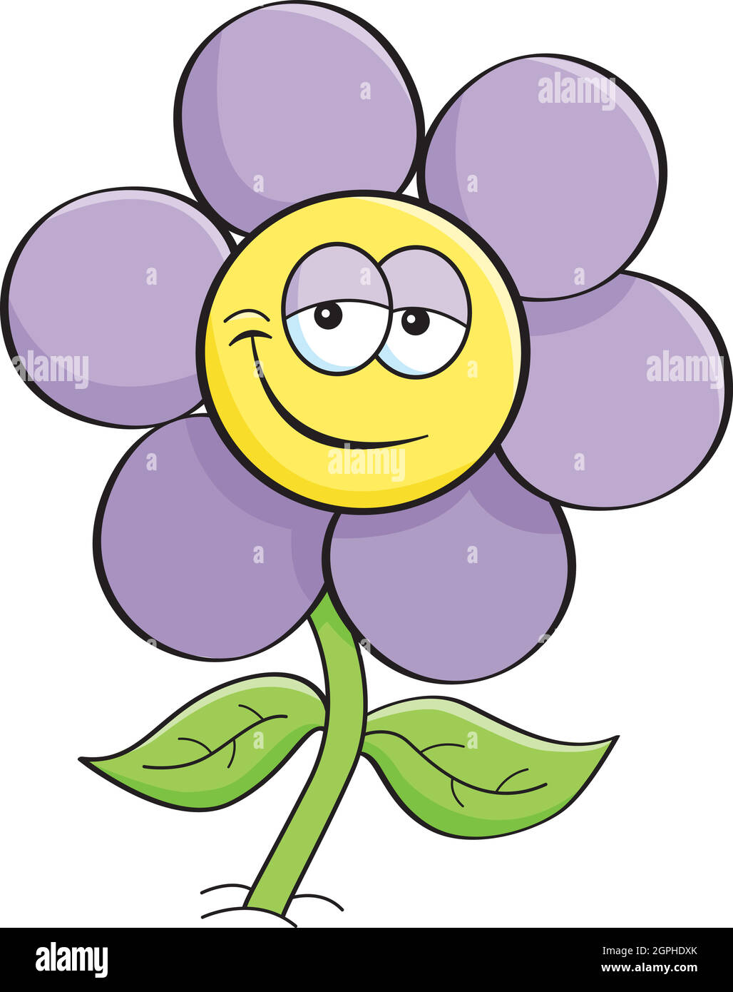 Cartoon illustration of a flower Stock Vector Image & Art - Alamy