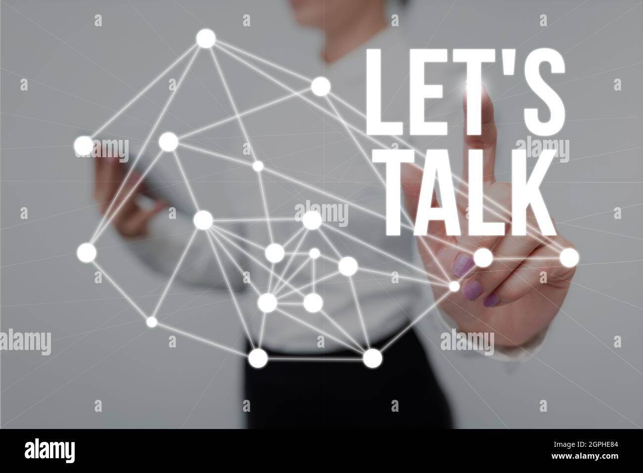 Handwriting text Let S Talk. Word for they are suggesting beginning ...