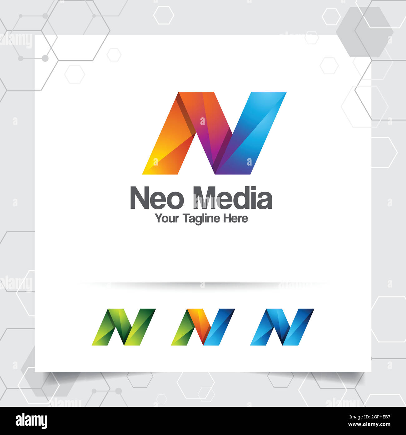 Digital logo letter N design vector with modern colorful pixel for ...