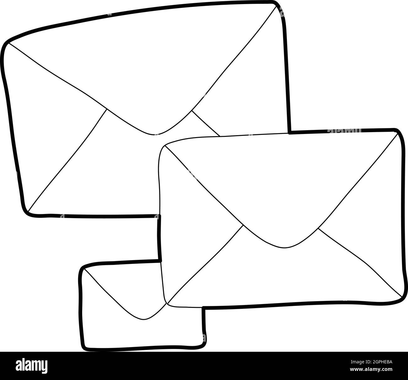 Letter icon, outline style Stock Vector Image & Art - Alamy