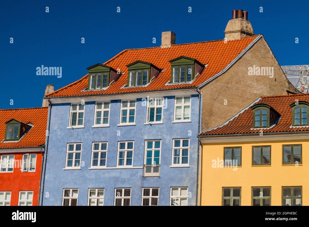 Colorful houses of Nyhavn district in Copenhagen, Denmark Stock Photo ...