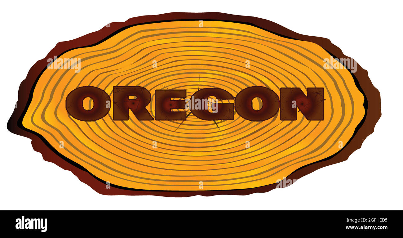 Oregon Log Sign Stock Vector Image & Art - Alamy