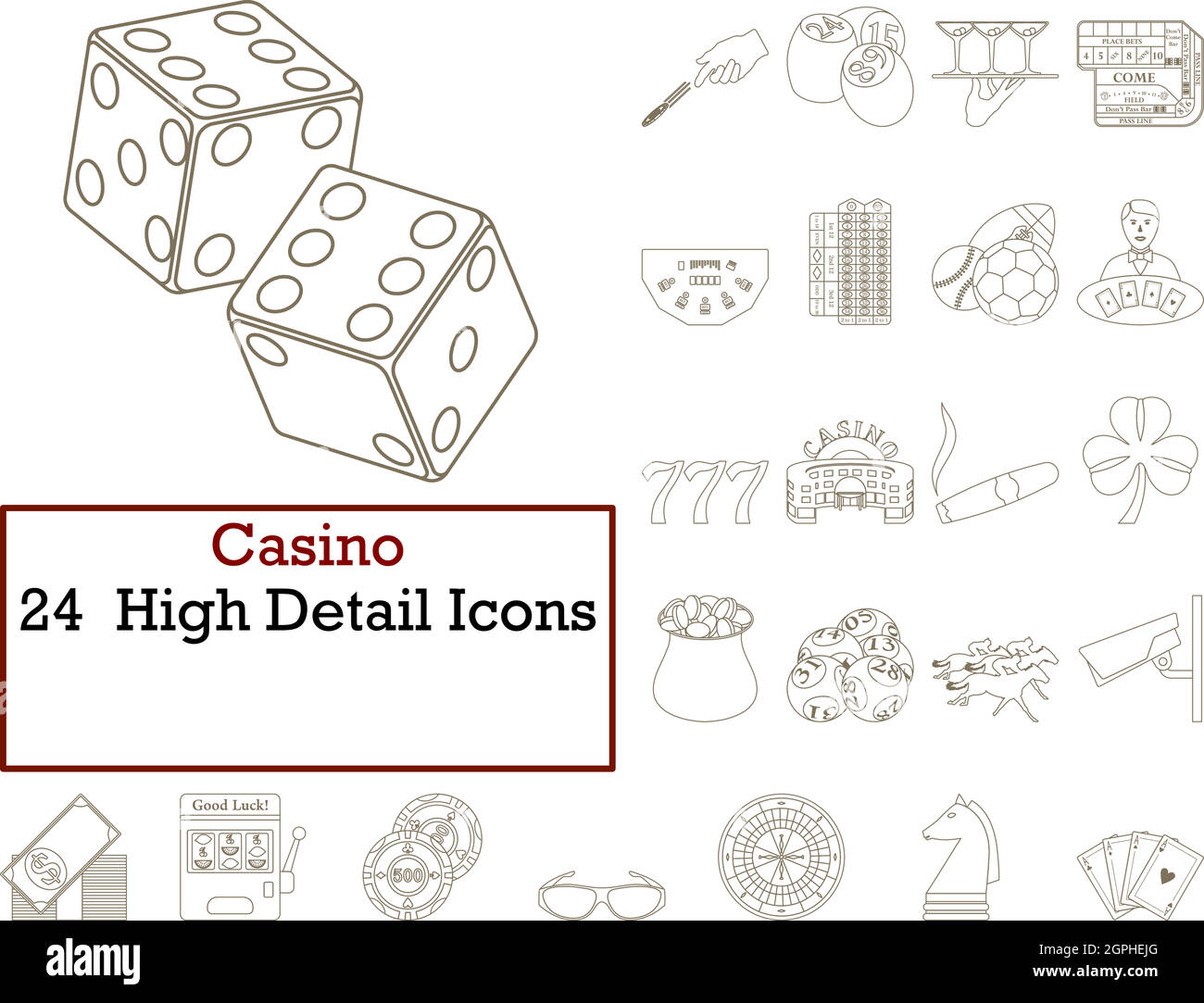 Casino Icon Set Stock Vector Image & Art - Alamy