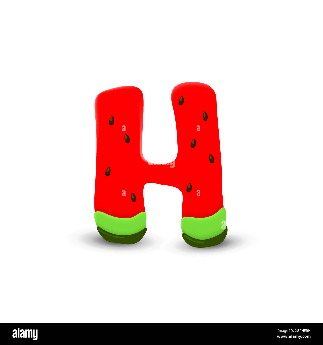 Watermelon letter H Stock Vector Image & Art - Alamy