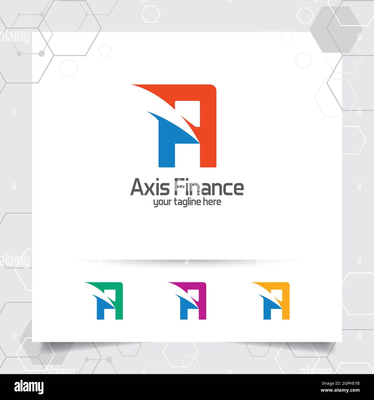 Business finance letter A logo design vector with a simple modern color ...