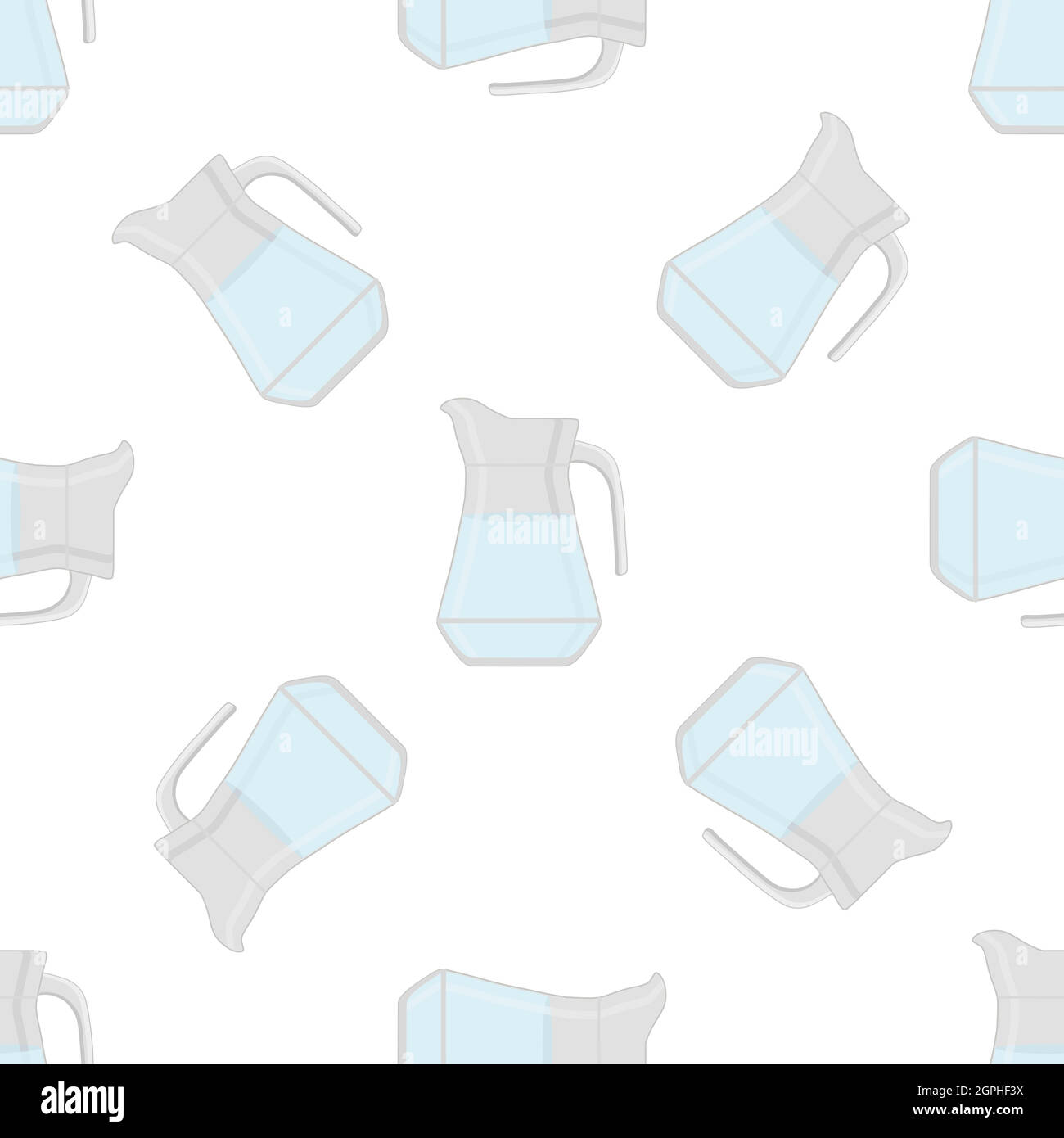 Illustration on theme colored set identical types glass jugs Stock ...