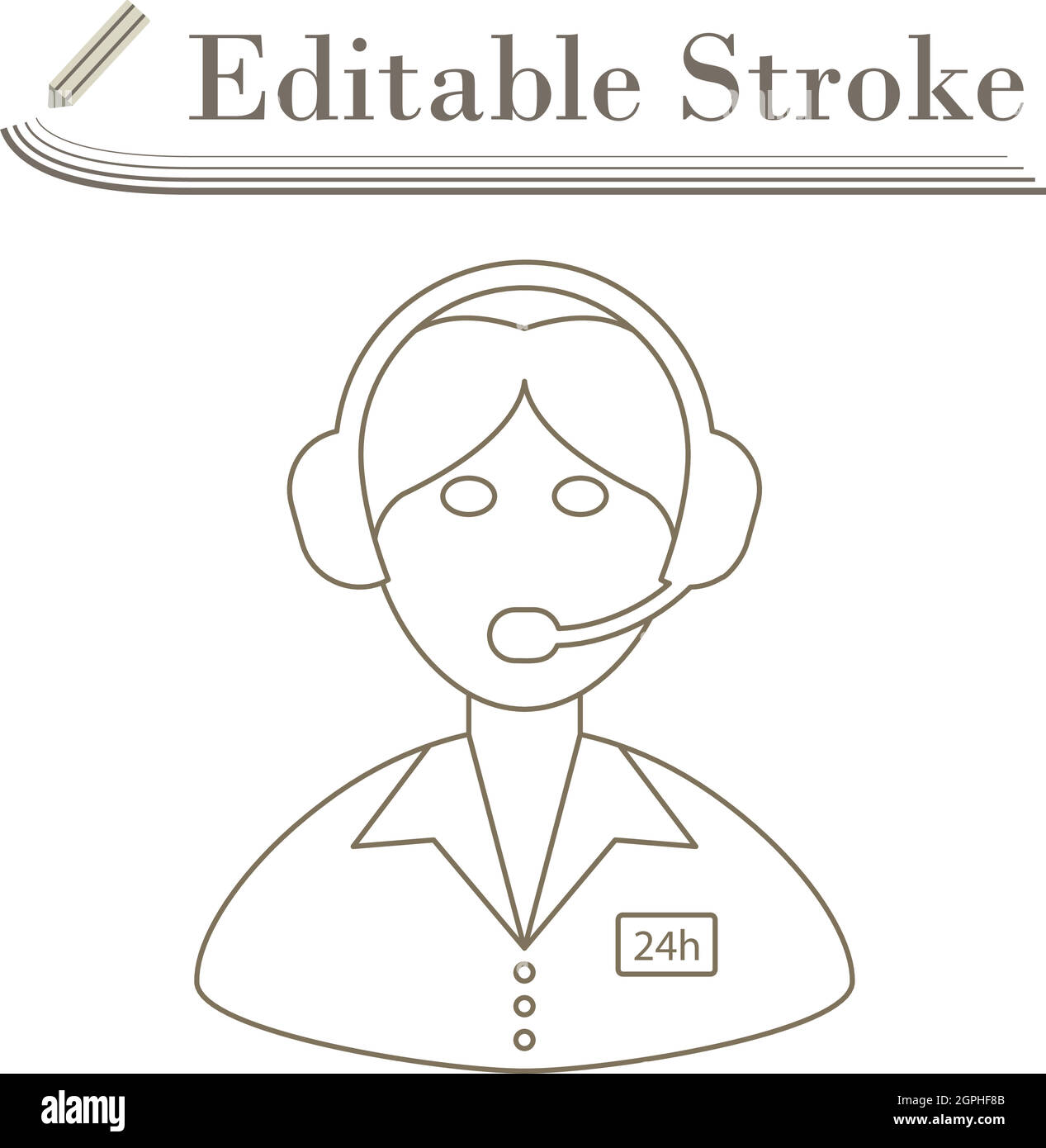 24 Hour Operator Icon Stock Vector Image & Art - Alamy