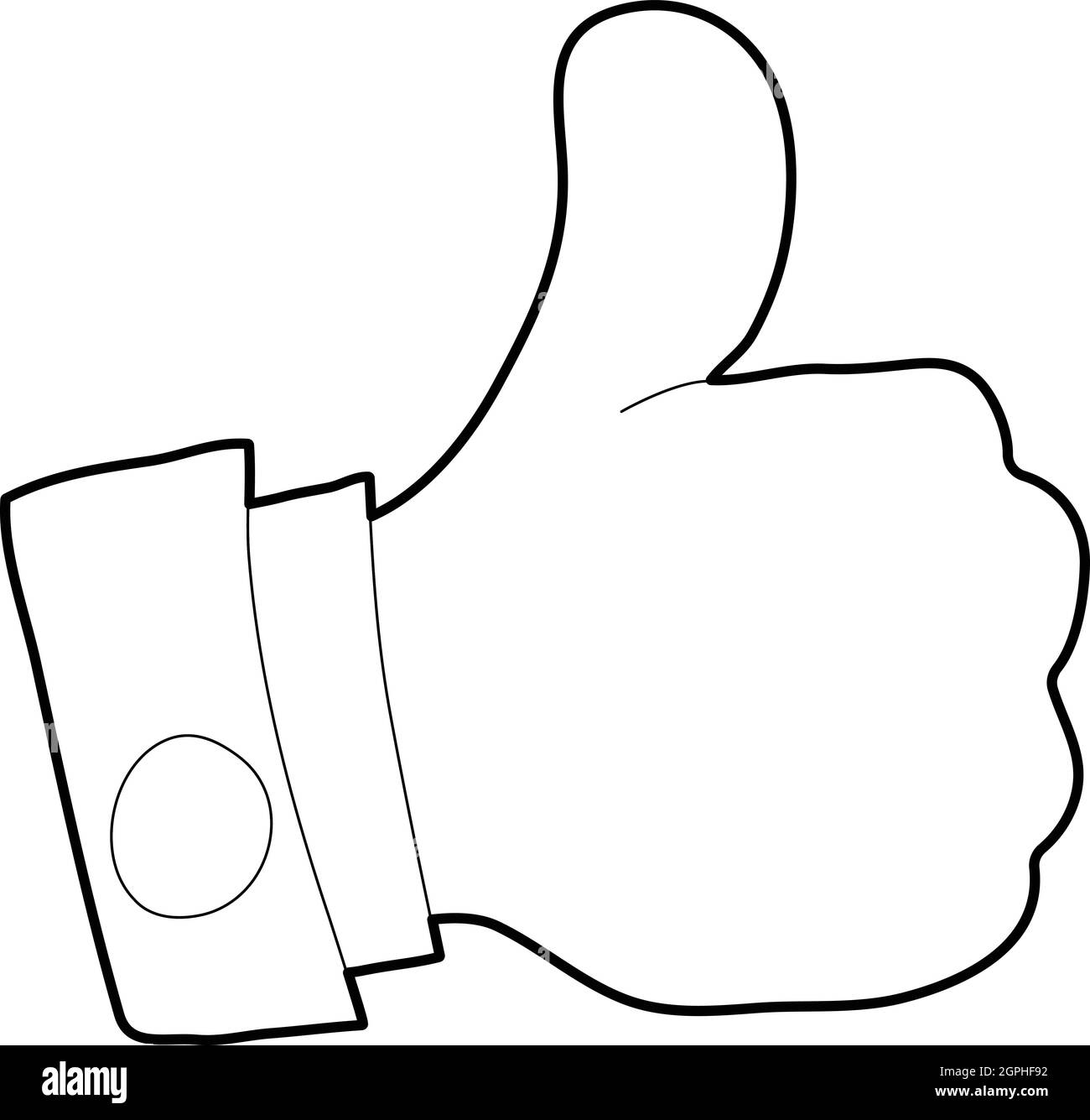 Thumb up outline vector Black and White Stock Photos & Images - Alamy
