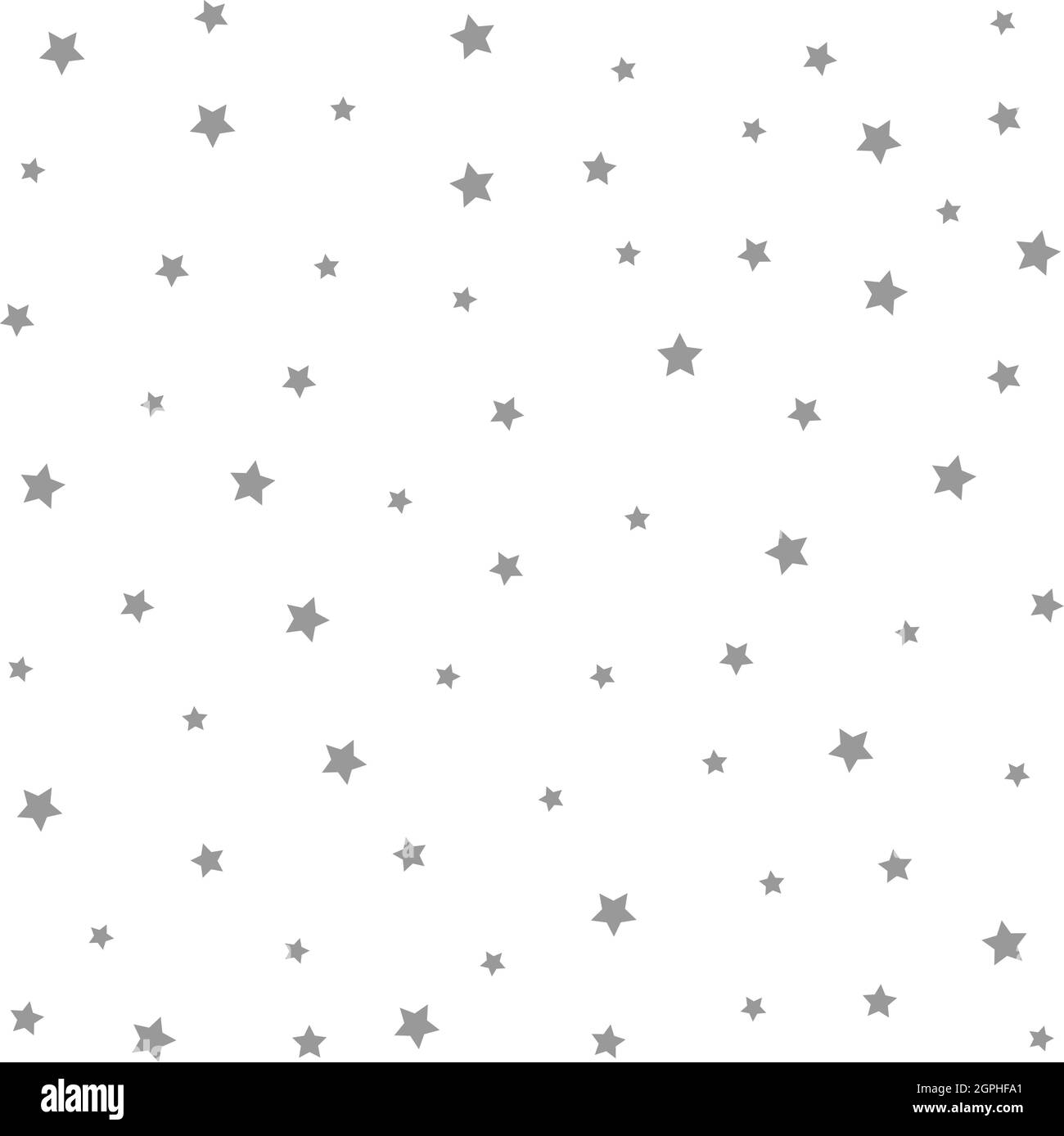 Gray colored seamless stars on white background vector illustration ...