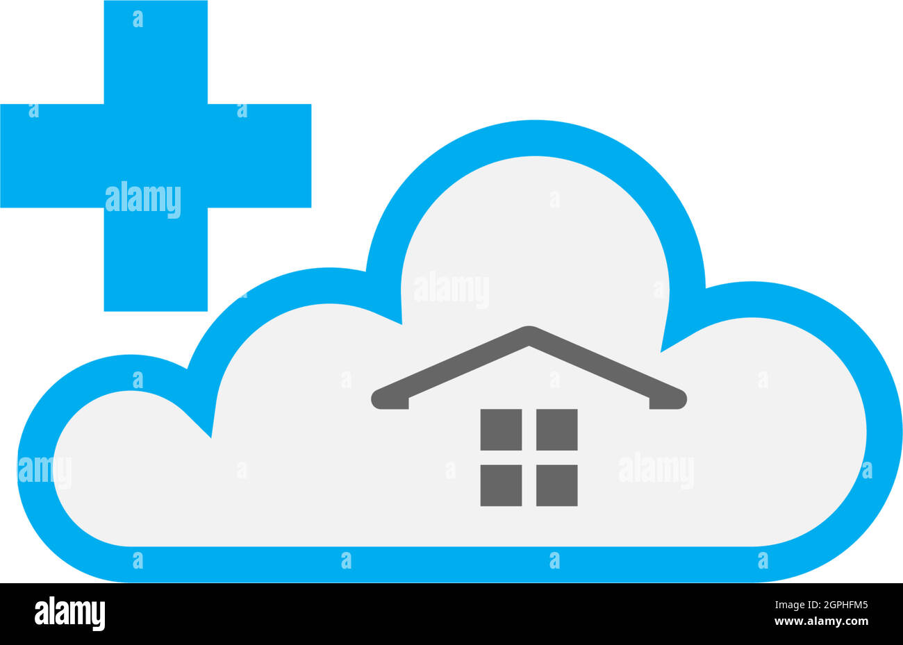 Cloud home care concept logo icon Stock Vector Image & Art - Alamy