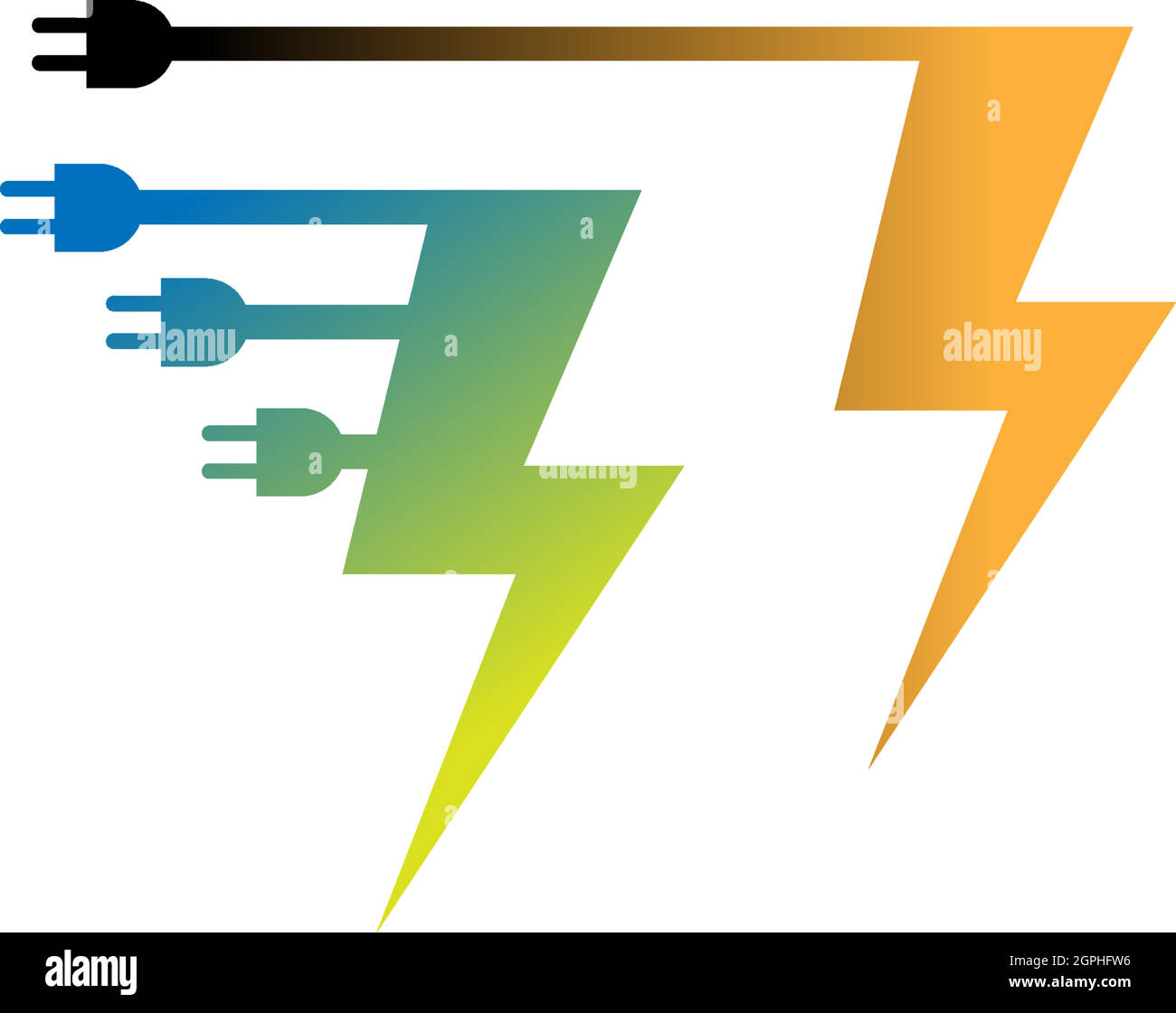 Power symbol lightning icon logo design vector Stock Vector Image & Art ...
