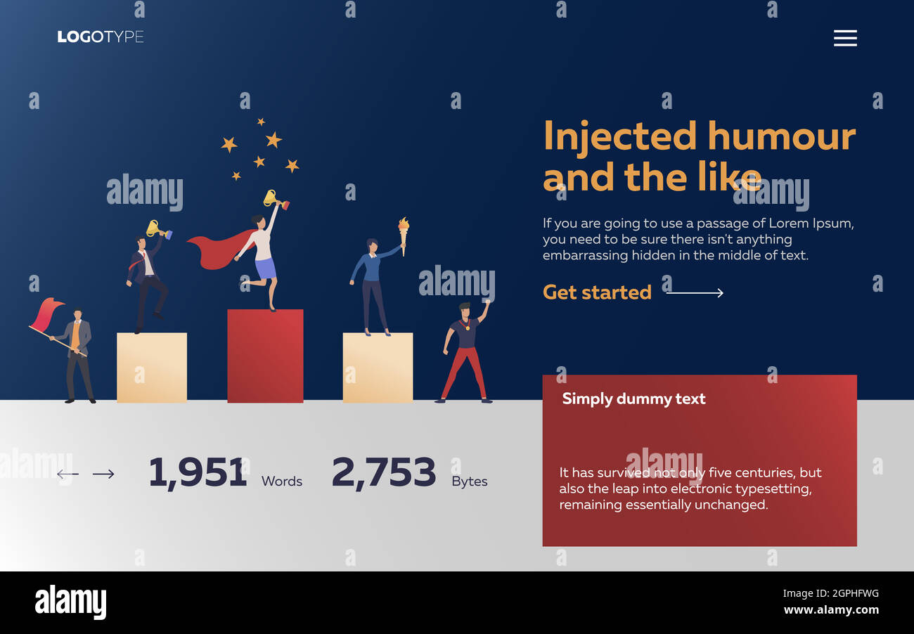 Business challenge landing page Stock Vector Images - Alamy