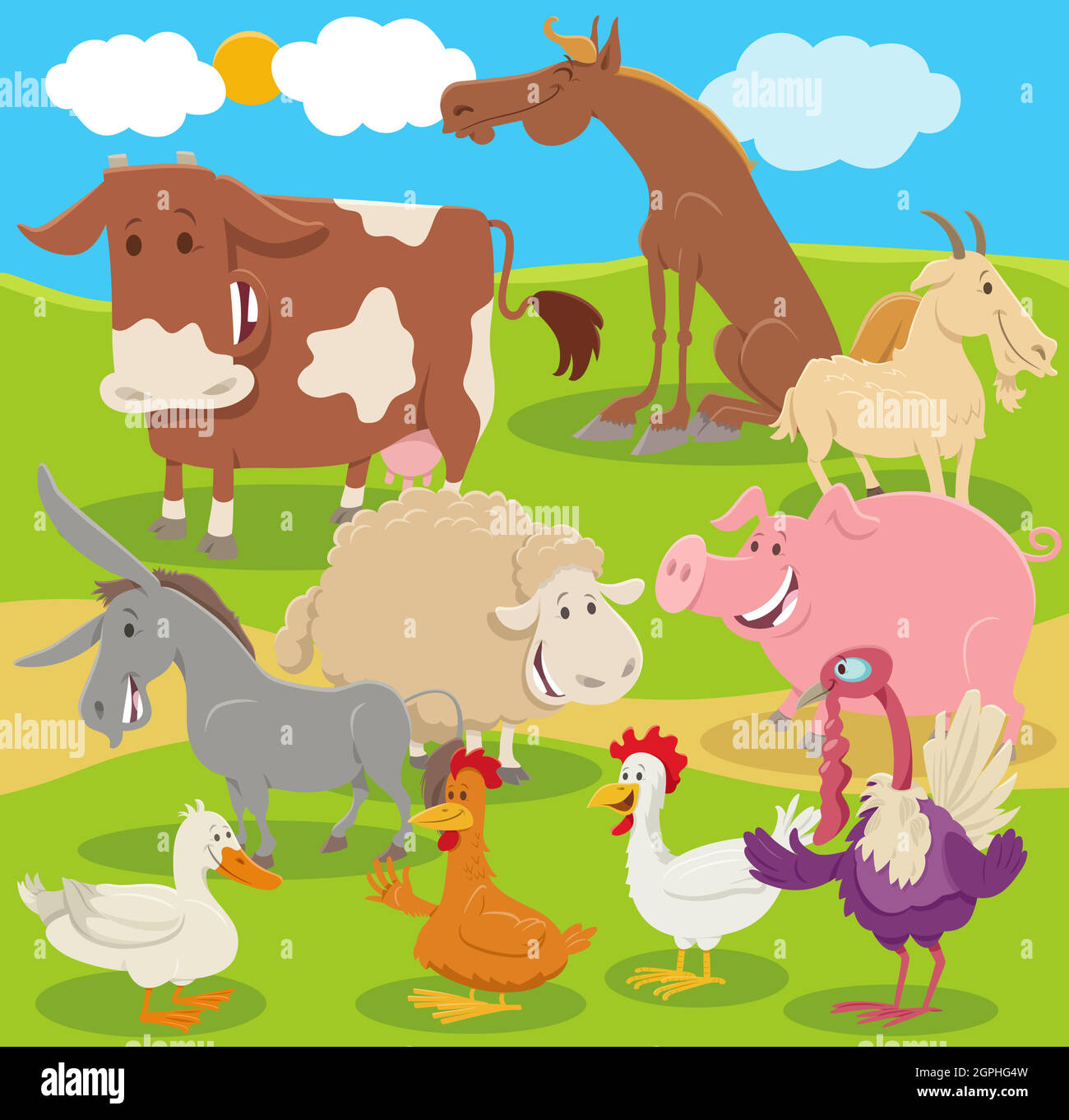 Animal farm and cartoon donkey Stock Vector Images - Alamy