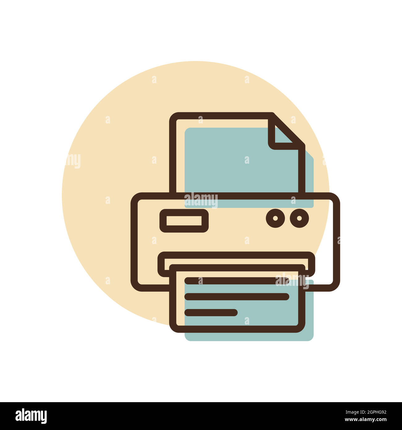 Printer vector outline icon. Office sign Stock Vector Image & Art - Alamy