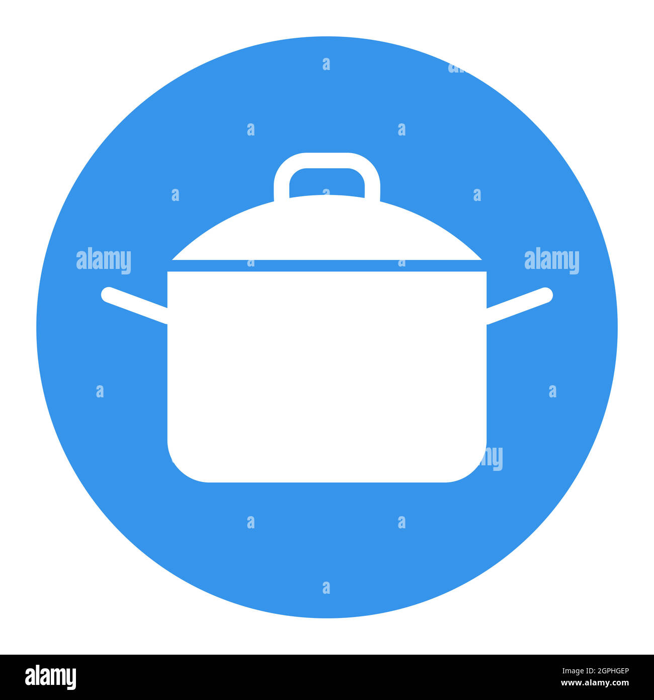 White cooking pot icon isolated Stock Vector Images - Alamy