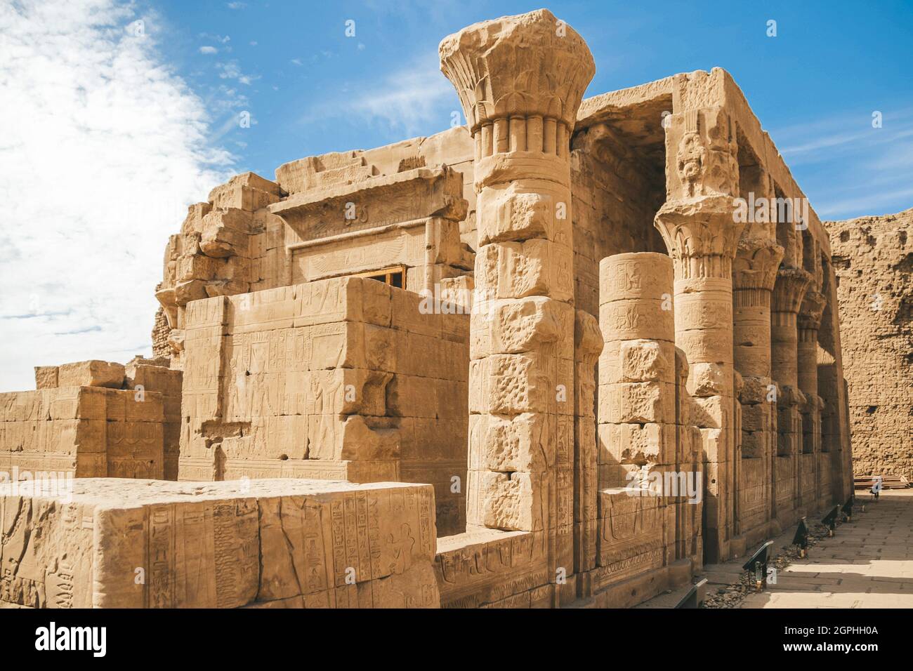 The ruins of the ancient temple of Horus in Edfu, Egypt Stock Photo - Alamy