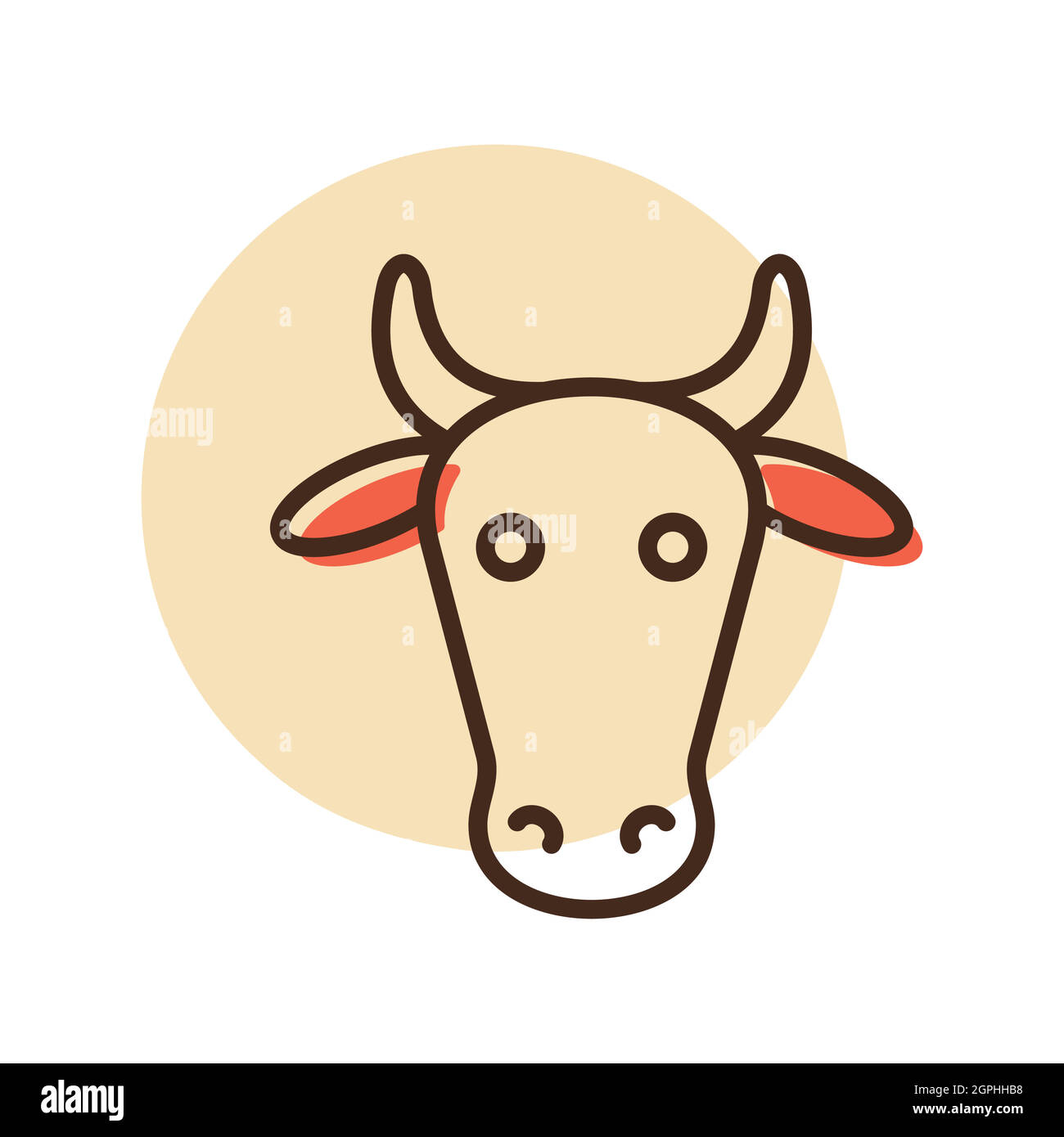 Cow icon animal design hi-res stock photography and images - Alamy