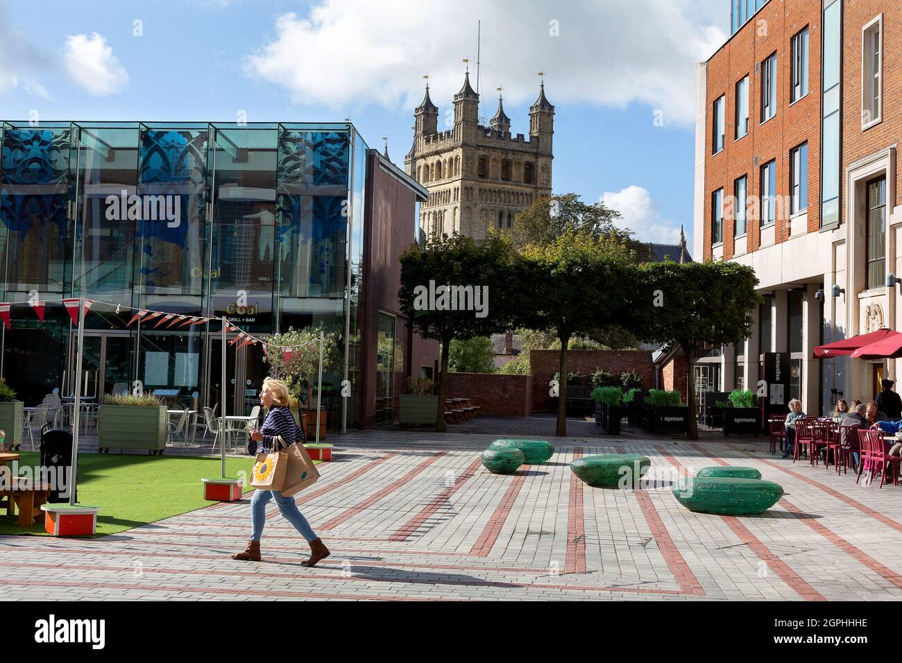 A lone shopper pictured at the Princesshay shopping centre with the ...