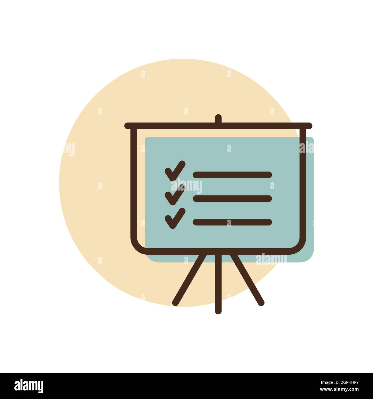 Statistics in training board icon. Planning sign Stock Vector Image ...