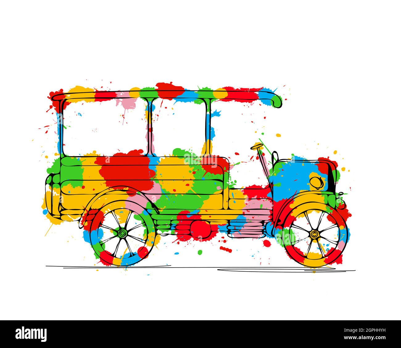 Stylized transportation art Stock Vector Images - Alamy