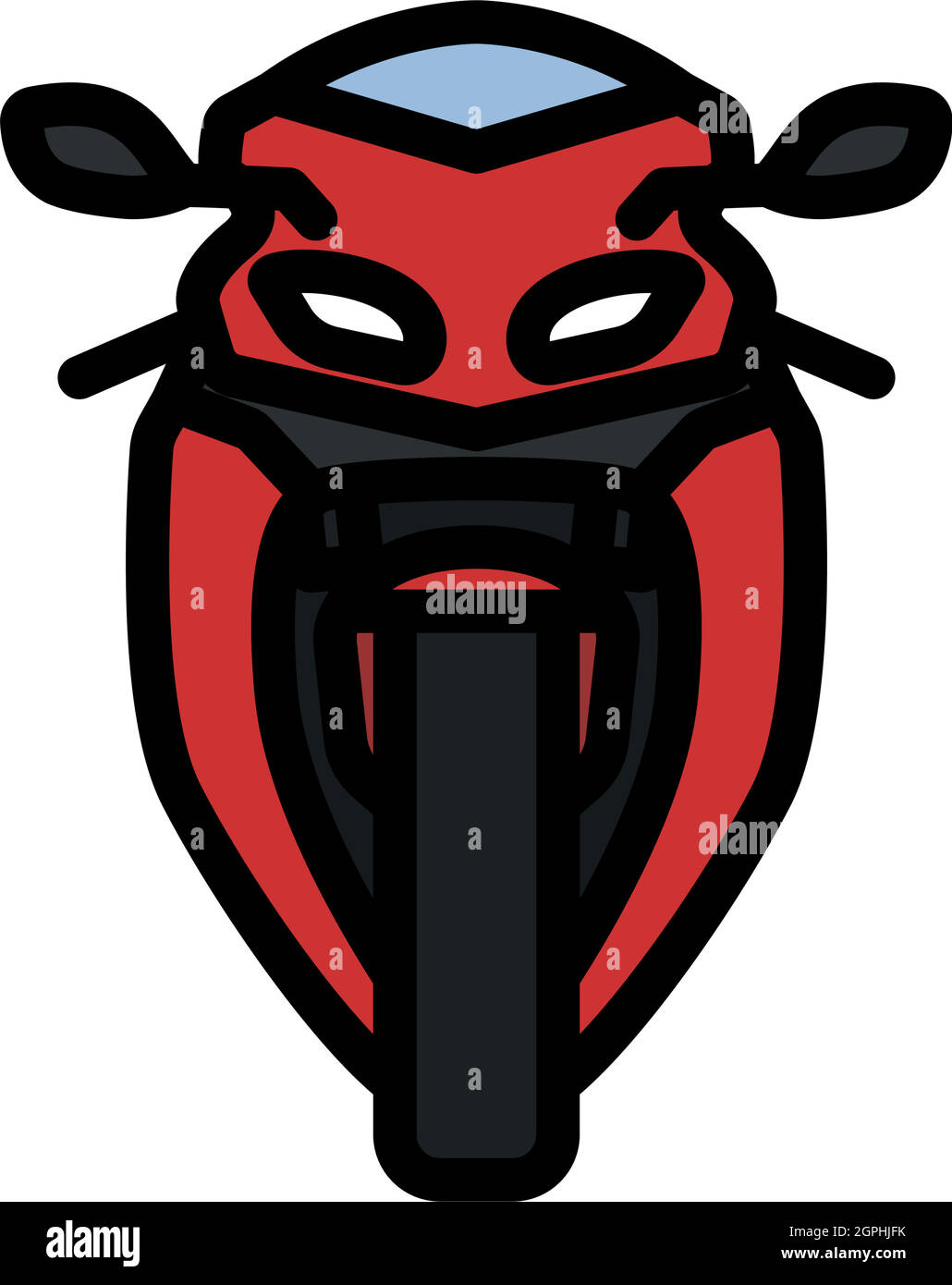 Motorcycle front view Stock Vector Images - Alamy