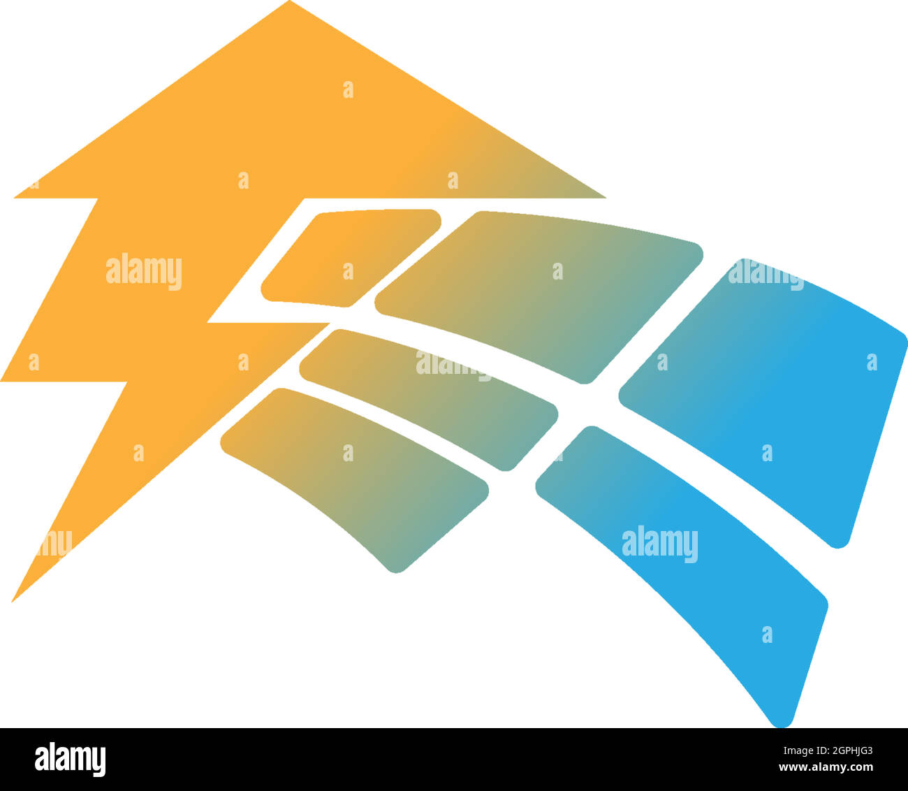 Solar power symbol lightning icon logo design vector Stock Vector Image ...