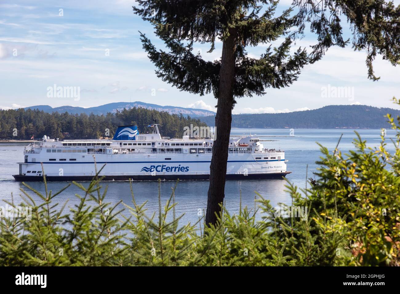 BC Ferries Boat Leaving to the Terminal in Swartz Bay Stock Photo - Alamy