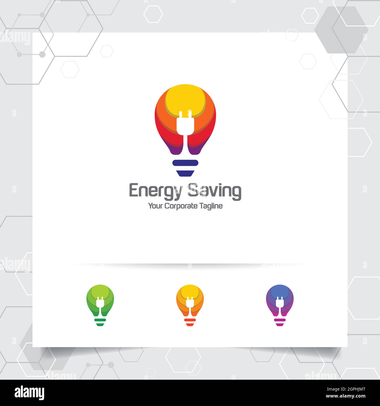 Electricity logo bulb design concept of electric plug vector and lamp ...