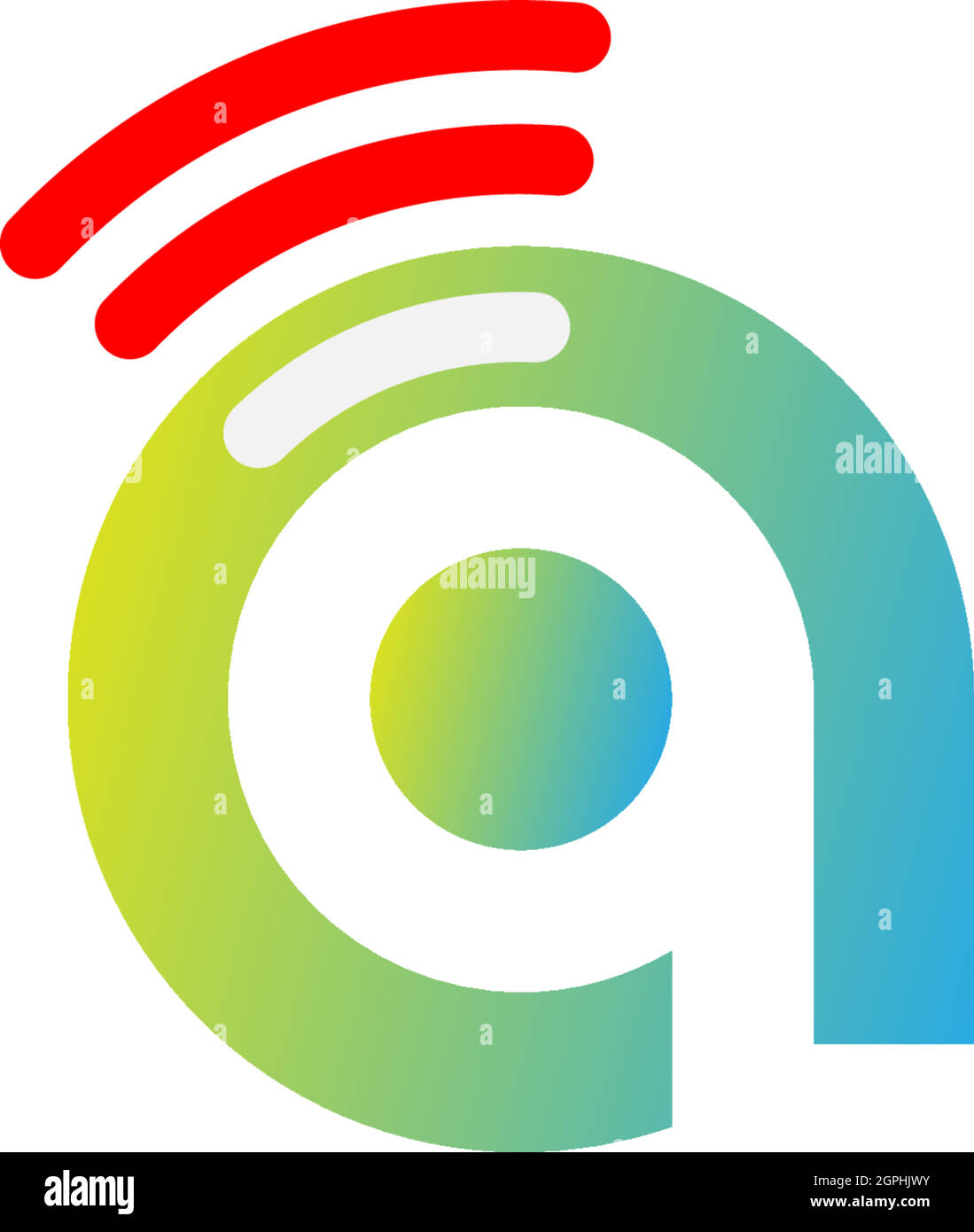 Letter A Wireless Internet logo Stock Vector Image & Art - Alamy