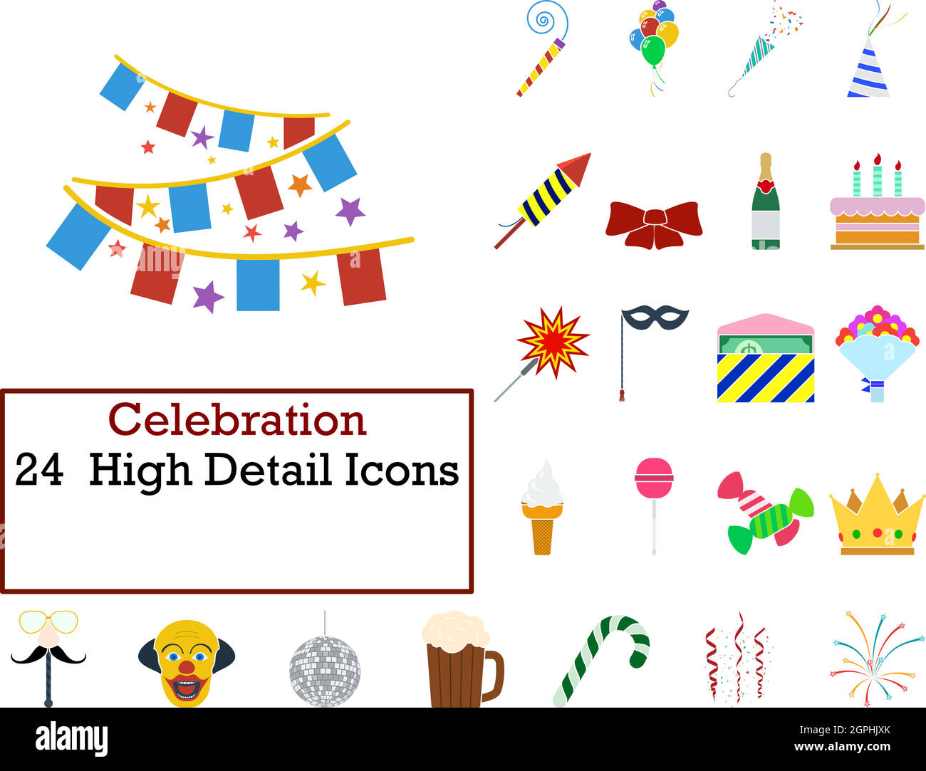 Celebration Icon Set Stock Vector Image & Art - Alamy