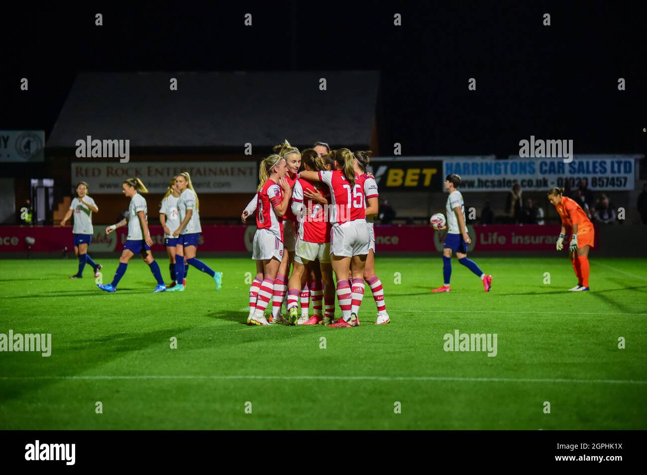 Arsenal celebrate Nikita Parris (14 Arsenal) goal during the Vitality ...