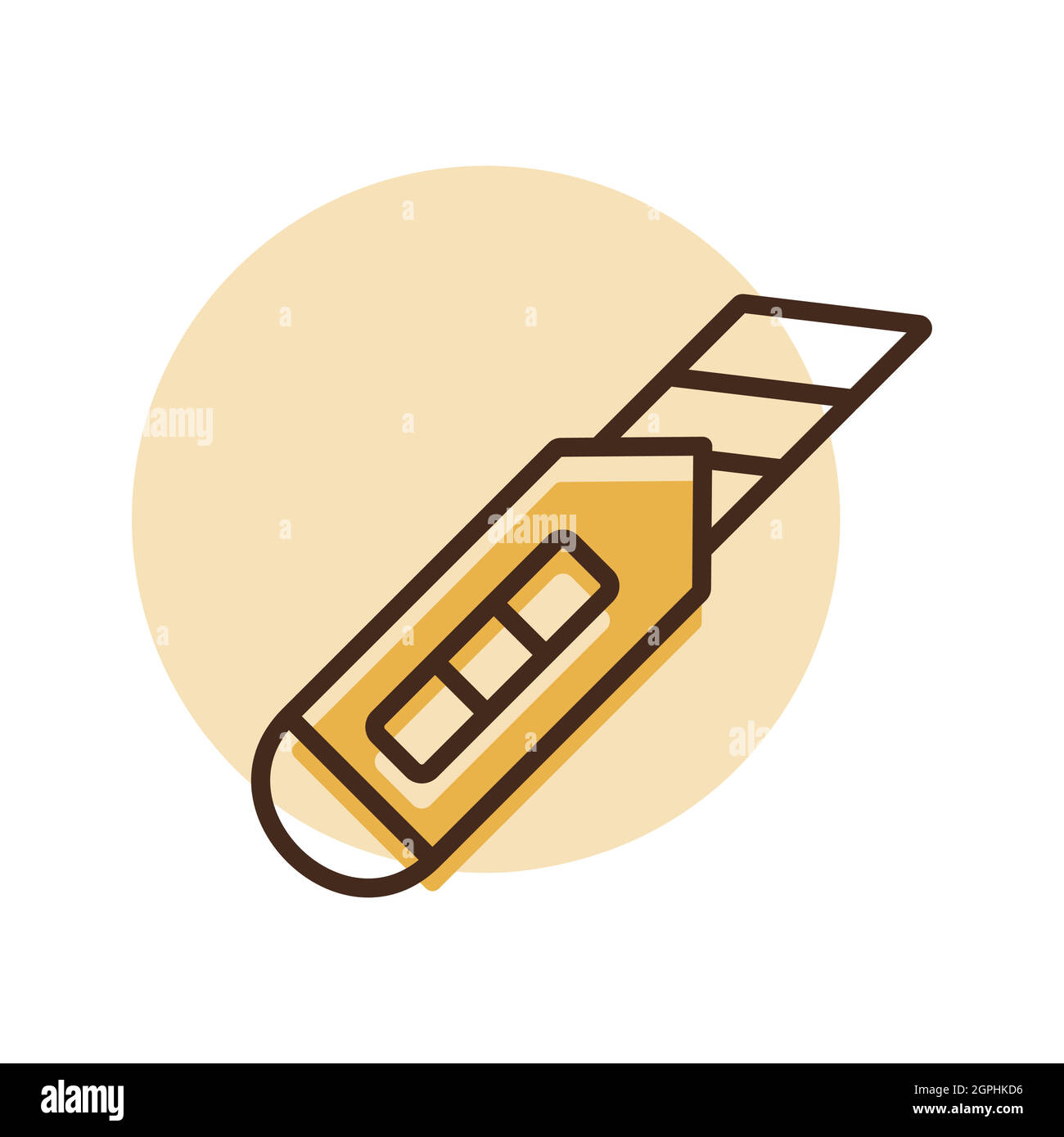 Construction utility knife vector flat icon Stock Vector Image & Art ...