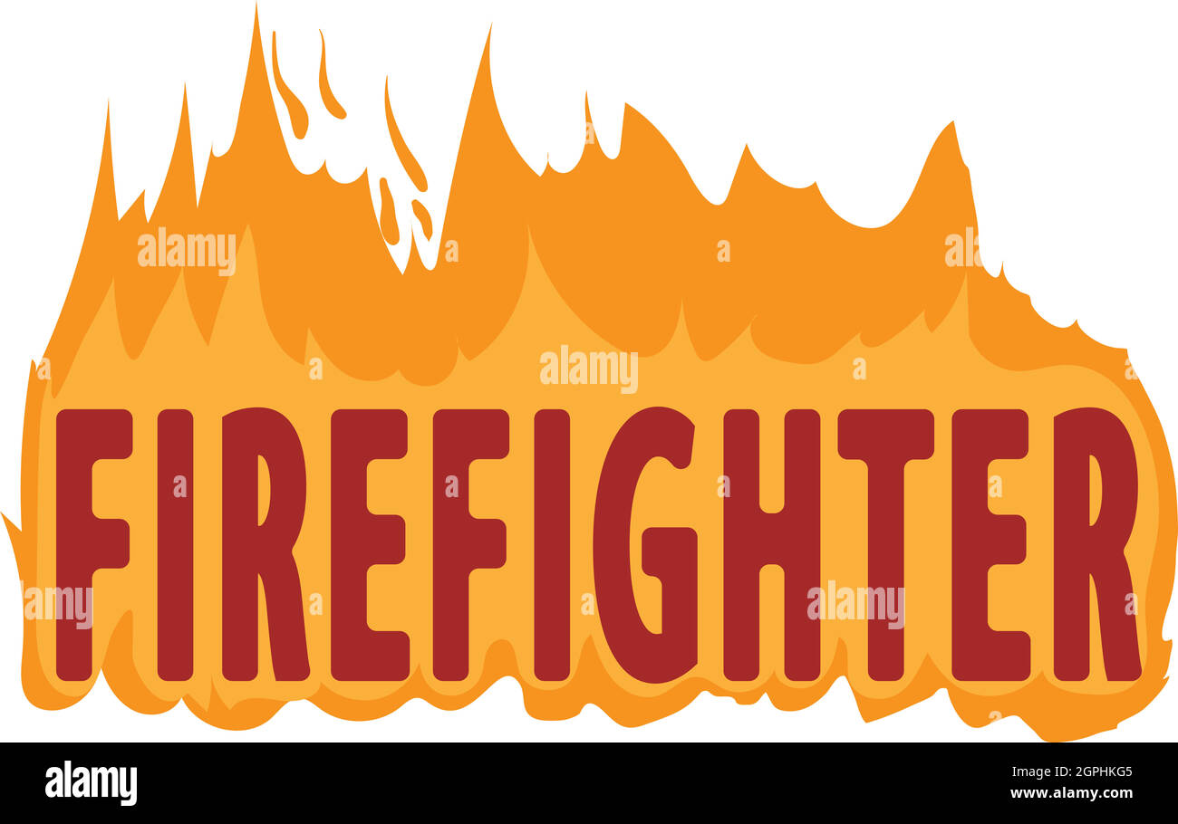 Fire logo, cartoon style Stock Vector Image & Art - Alamy