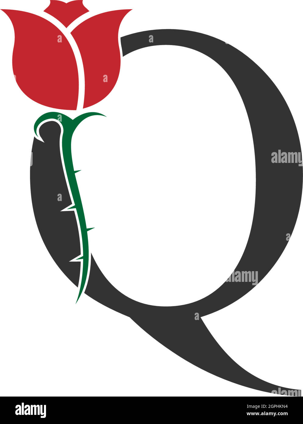 Floral font letter q Cut Out Stock Images & Pictures - Alamy