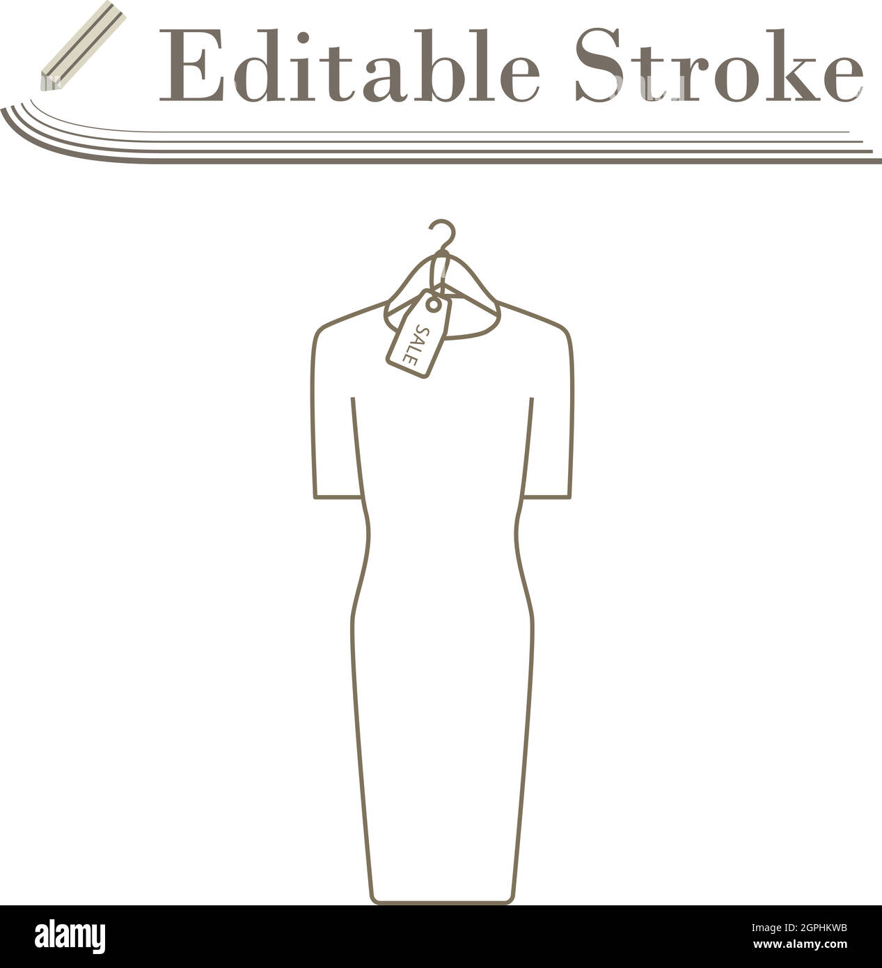 Editable dress icon hi-res stock photography and images - Alamy