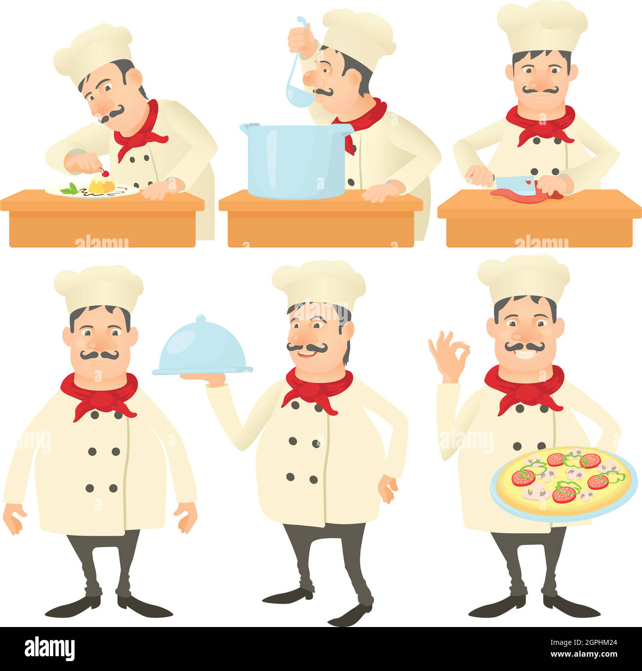 Cooking pan cartoon character Cut Out Stock Images & Pictures - Alamy