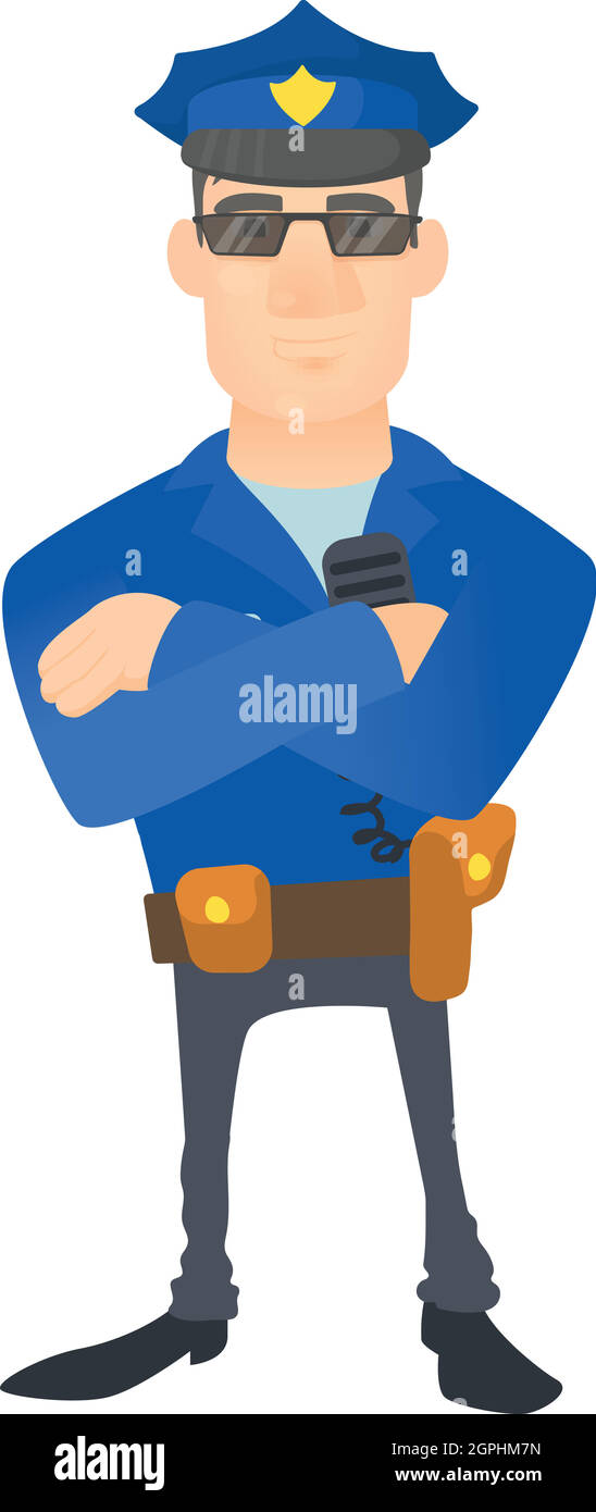 Policeman icon, cartoon style Stock Vector Image & Art - Alamy
