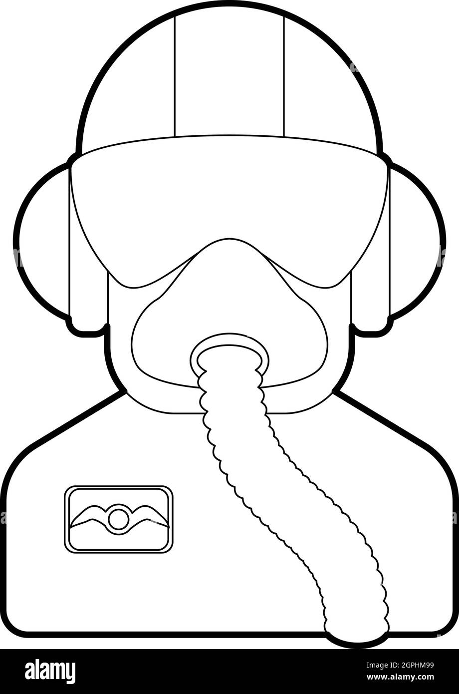 Pilot icon, outline style Stock Vector Image & Art - Alamy