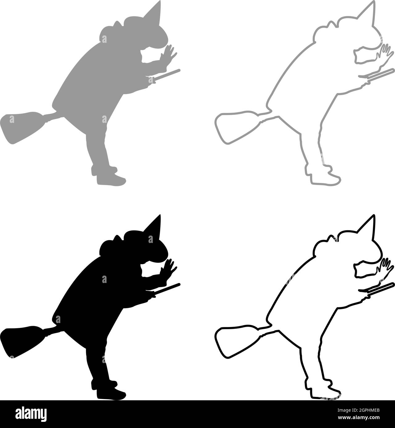 Black outline flying illustration hi-res stock photography and images ...